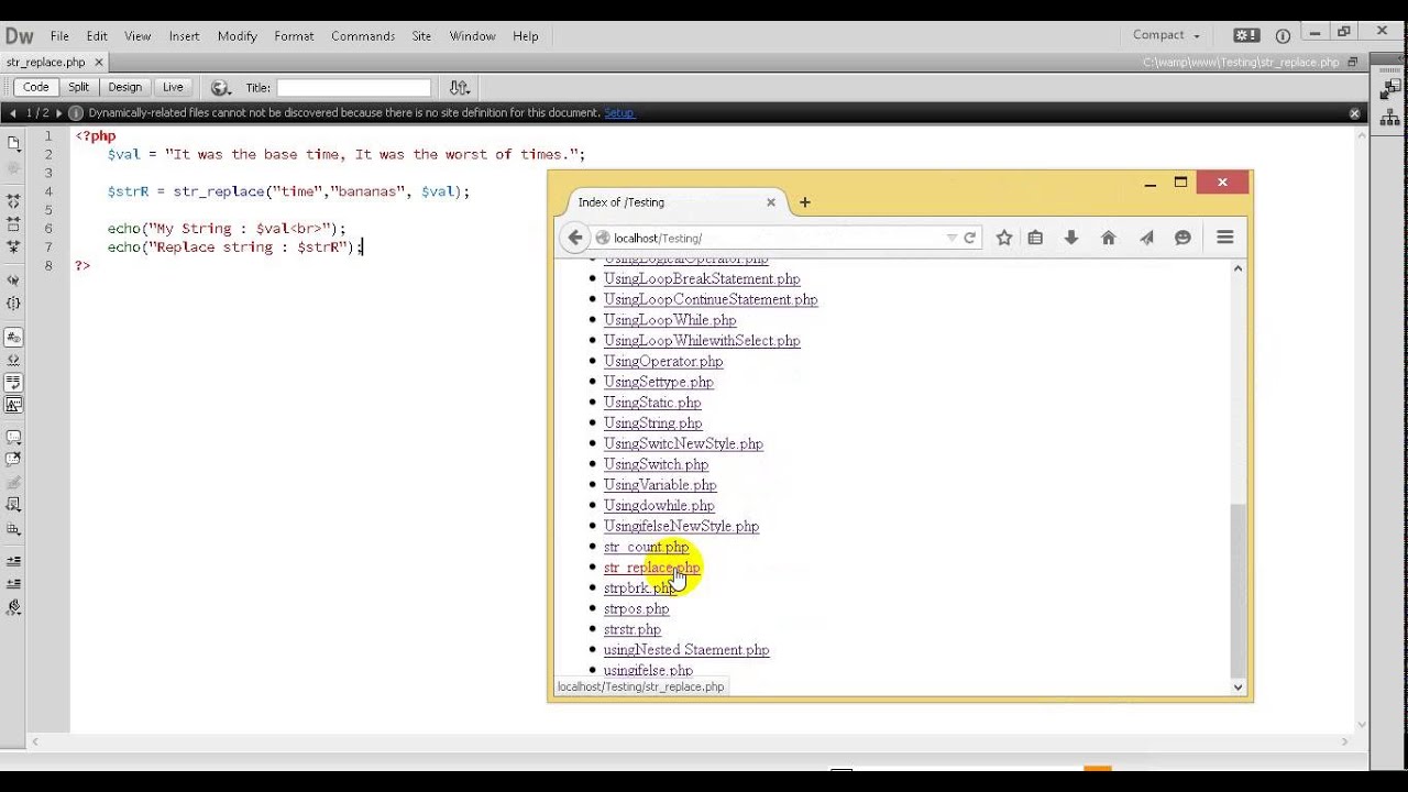 Php Tutorial 34 How To Using Str Replace Function To Search And Replace