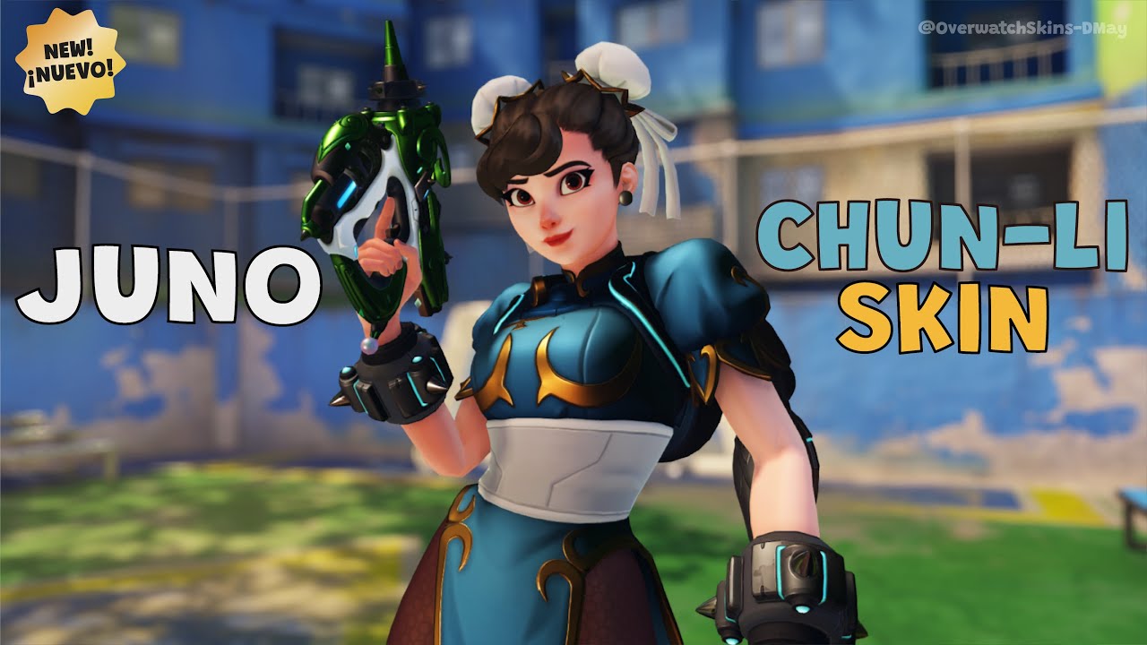 New Chun Li Juno Skin Showcase Overwatch 2 Youtube
