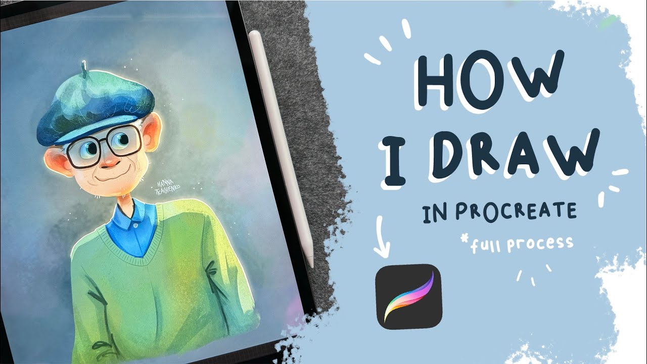 Full Digital Drawing Process Procreate Tutorial Youtube