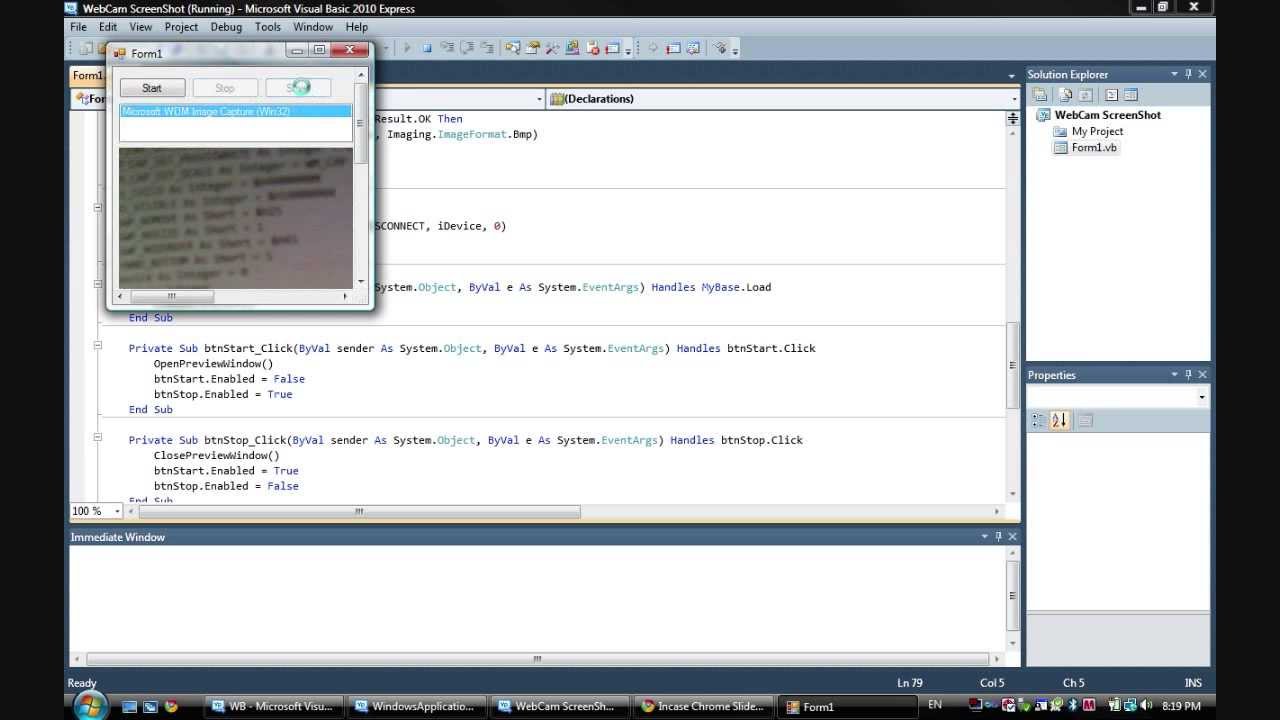 How To Make A Webcam Picture Tool In Visual Basic 2008 2010 Youtube