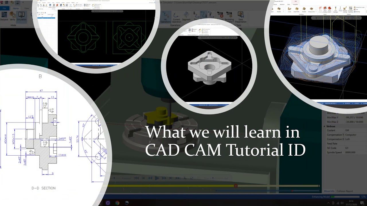 What We Will Learn In Cad Cam Tutorial Id Youtube