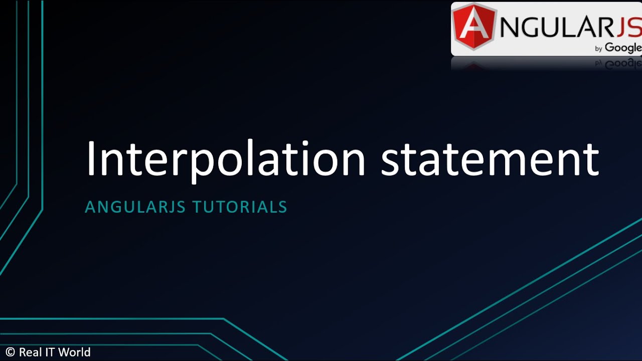 Interpolation Statement Angular Js Tutorials Youtube