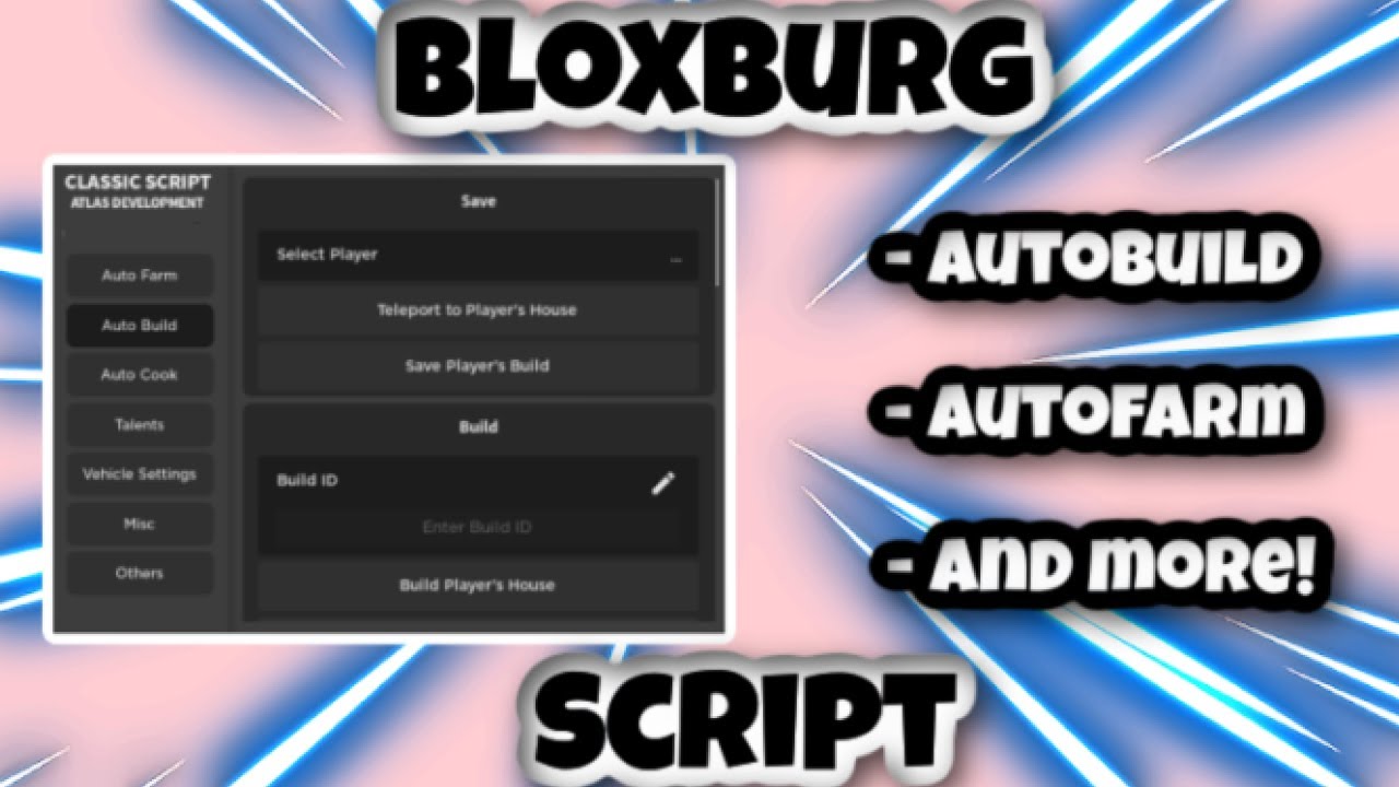 New Bloxburg Script Auto Build Auto Farm Infinite Money And