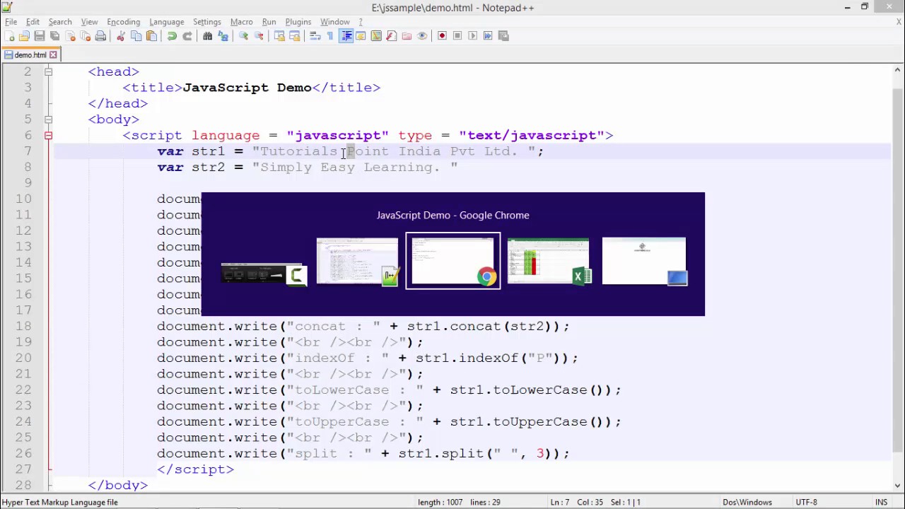 Javascript Strings Youtube