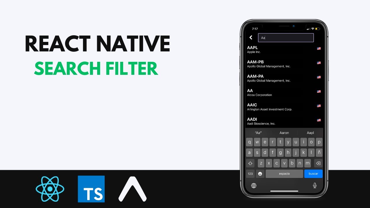 React Native Search Filter Autocomplete Youtube