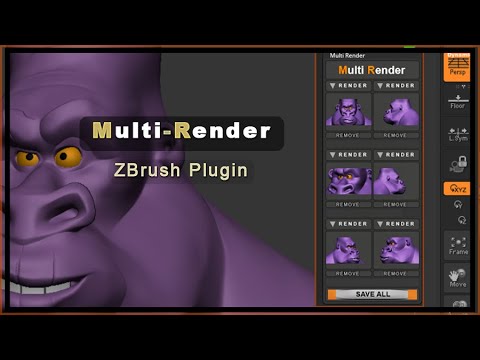 Multi Render Zbrush Plugin Free Zplugin Youtube