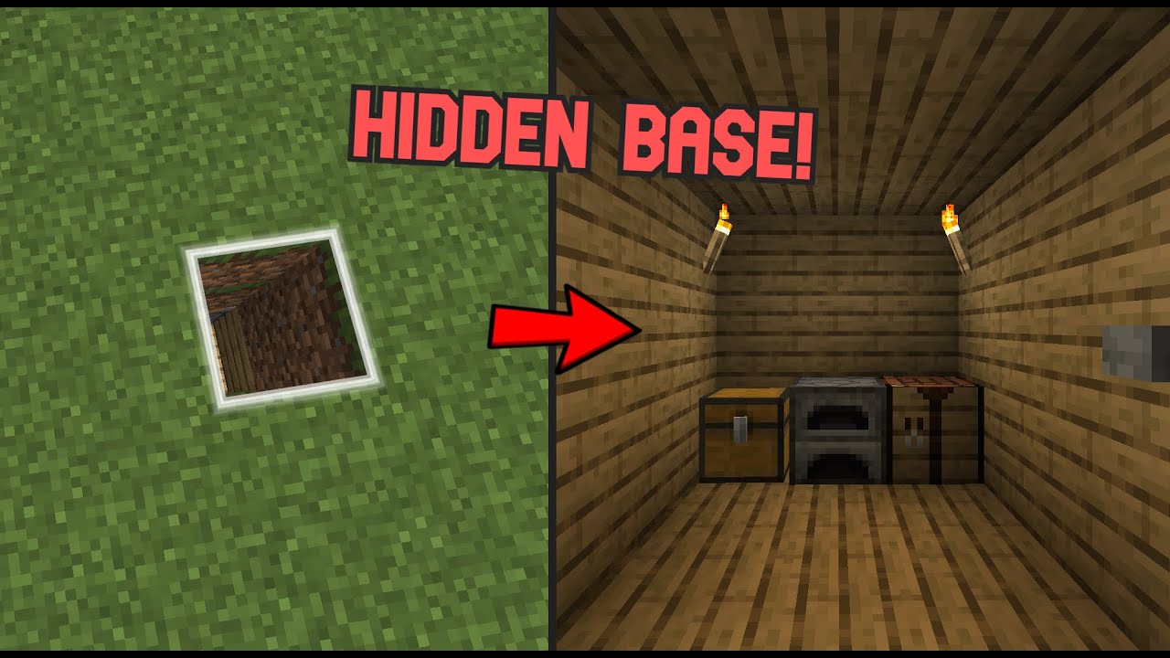 How To Make A 1x1 Hidden Piston Trapdoor In Minecraft Youtube