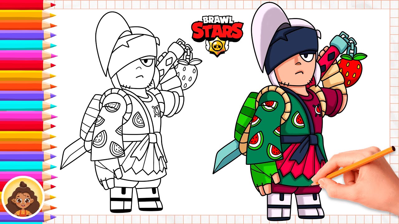 How To Draw Kenji Fruit Skin From Brawl Stars Fruit Samurai Kenji