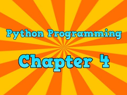Python Programming Chapter 4 Youtube