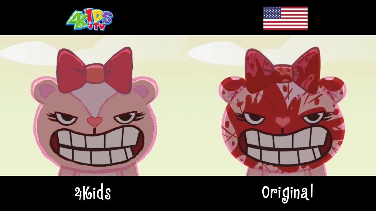 4kids Censorship In Htf Giggles Gets Angry At Lumpy 3 Mins Youtube