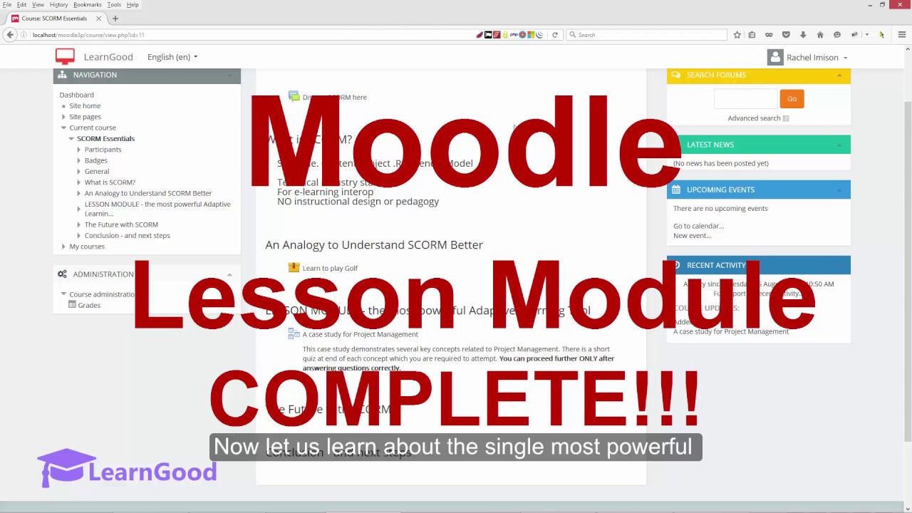 Moodle Lesson Activity The Complete Tutorial Youtube