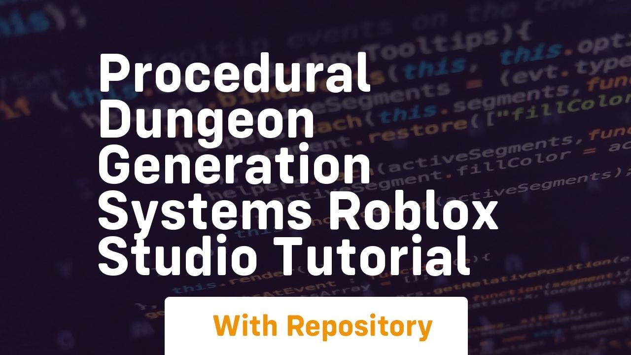Procedural Dungeon Generation Systems Roblox Studio Tutorial Youtube