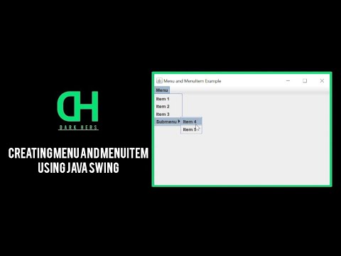 Creating Jmenu And Jmenuitem Using Java Swing Youtube