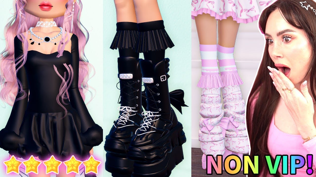 Testing Non Vip Outfit Hacks In Dress To Impress Youtube