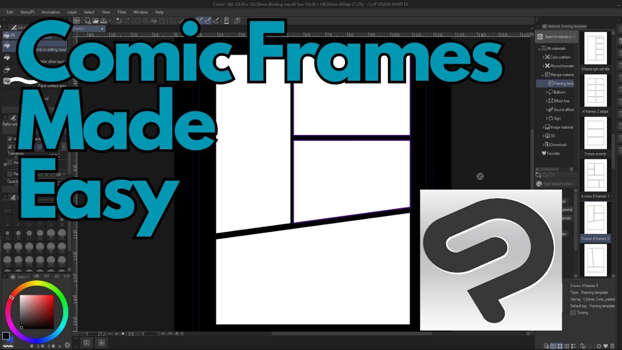 Creating Comic Panels With Clip Studio Paint S Frame Tools Youtube