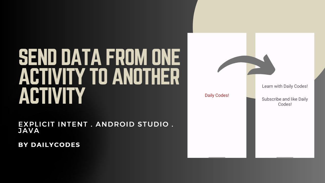 Send Data One Activity To Another Activity Android Studio Java