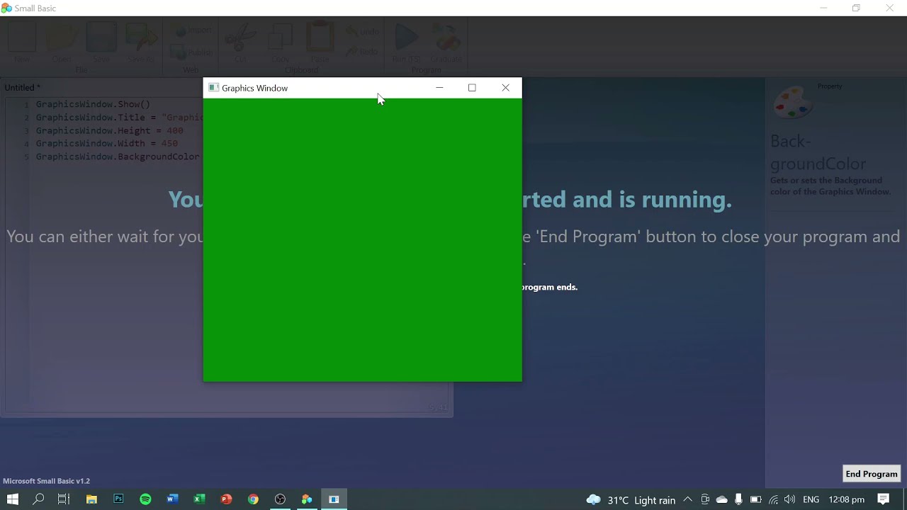 Graphic Window In Small Basic Youtube