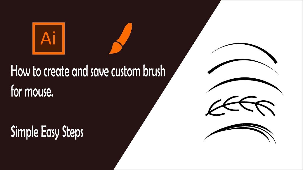 How To Create And Save Custom Brushes Mouse Only Adobe Illustrator