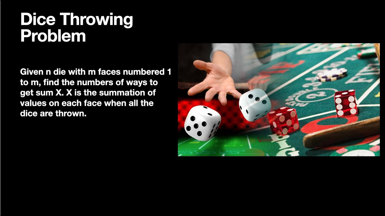 Dynamic Programming The Dice Throwing Problem Youtube