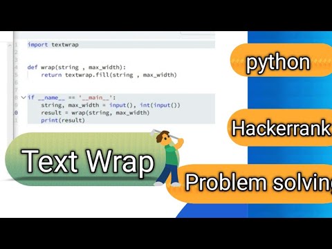 Hackerrank Text Wrap Python Youtube