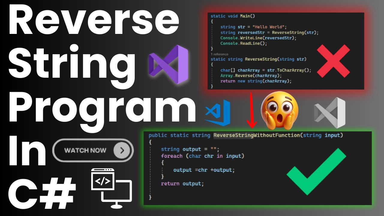 Reverse A String In C Without Using Functions Easy Explanation For