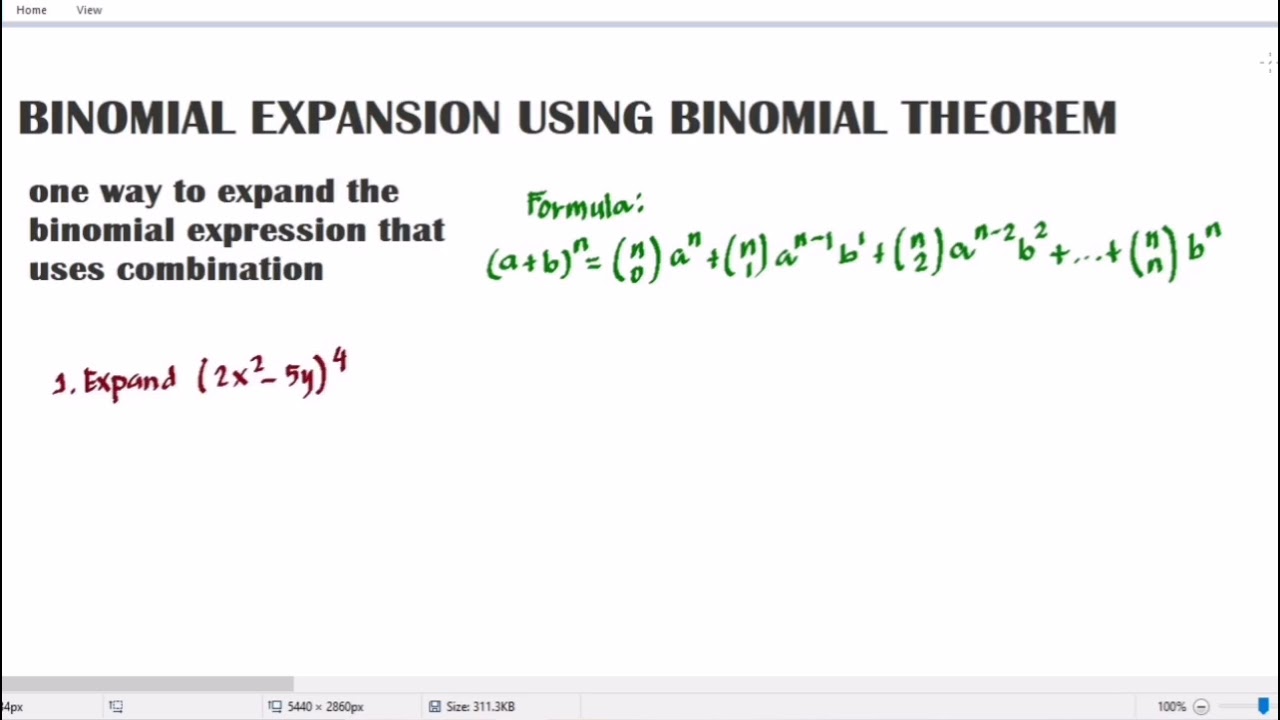 Binomial Expansion Using Binomial Theorem Youtube