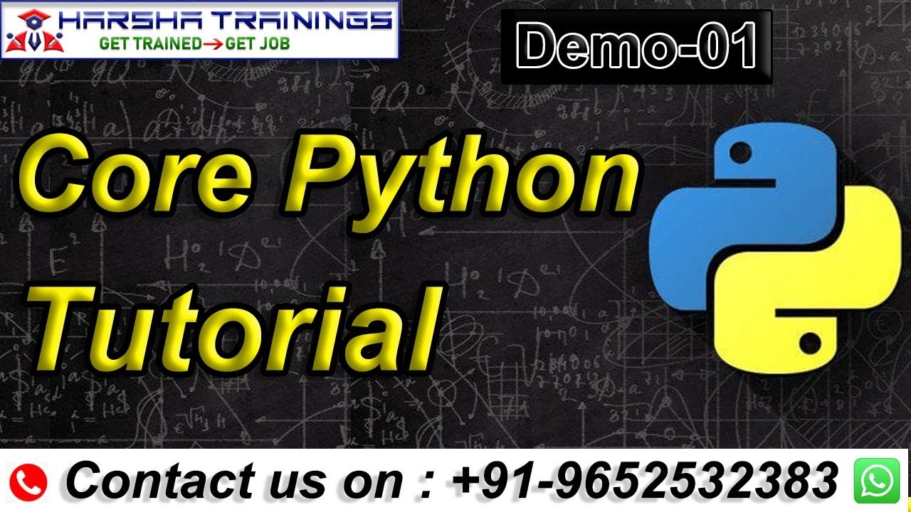 Python Demo 01 Core Python Overview Programming Tutorial For