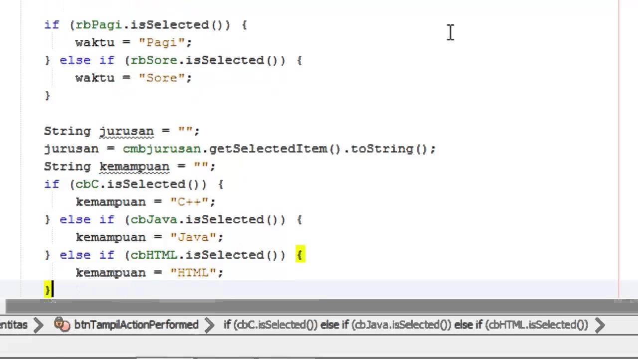 Contoh Program Array Java Eachidpelajaran