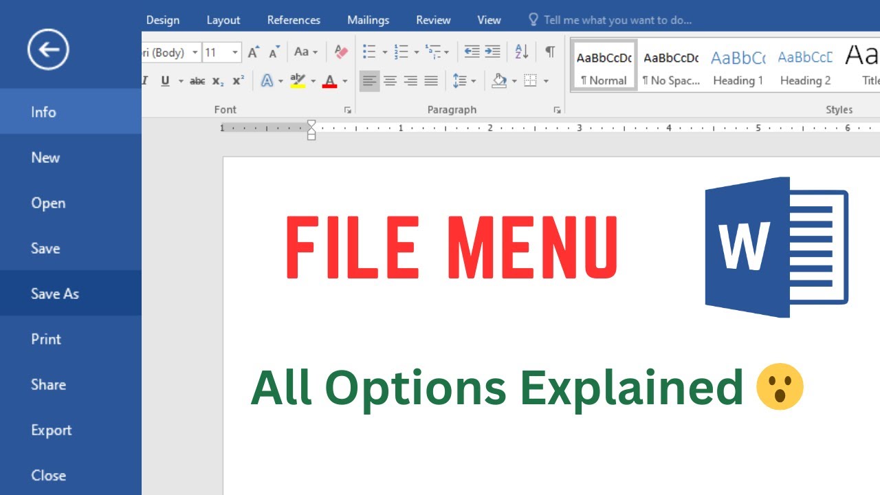 File Menu In Ms Word Complete Tutorial You Must Know These Options Ms