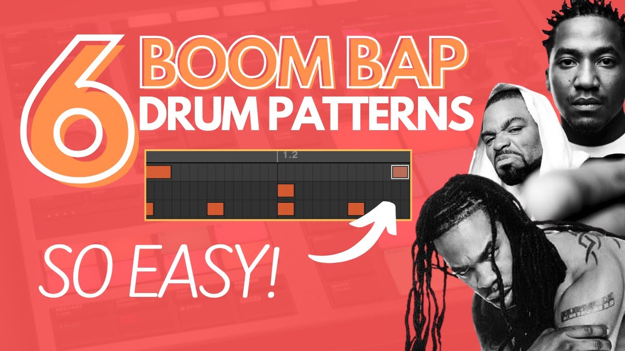 6 Easy Boom Bap Drum Patterns Youtube