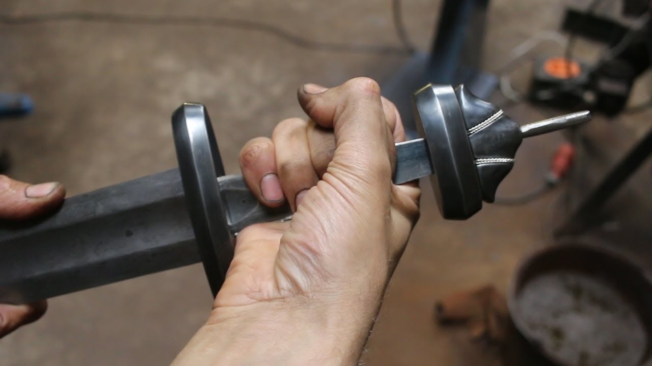 Forging A 864 Layer Pattern Welded Viking Sword Part 4 Making The