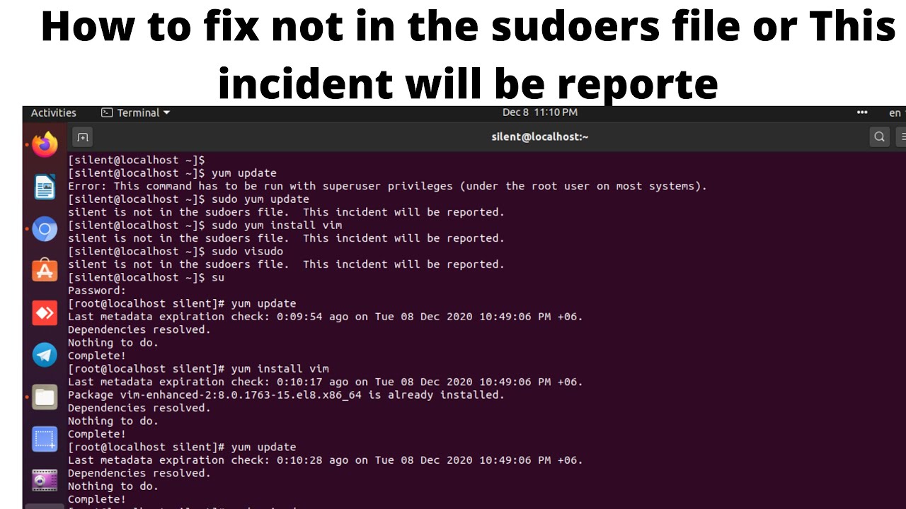 Not In The Sudoers File Troubleshooting Access Issues And Solutions