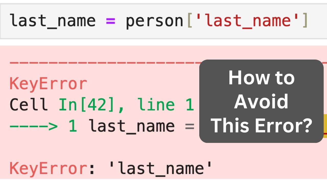 Python Dictionary Value By Key 4 Ways To Avoid Keyerror Youtube