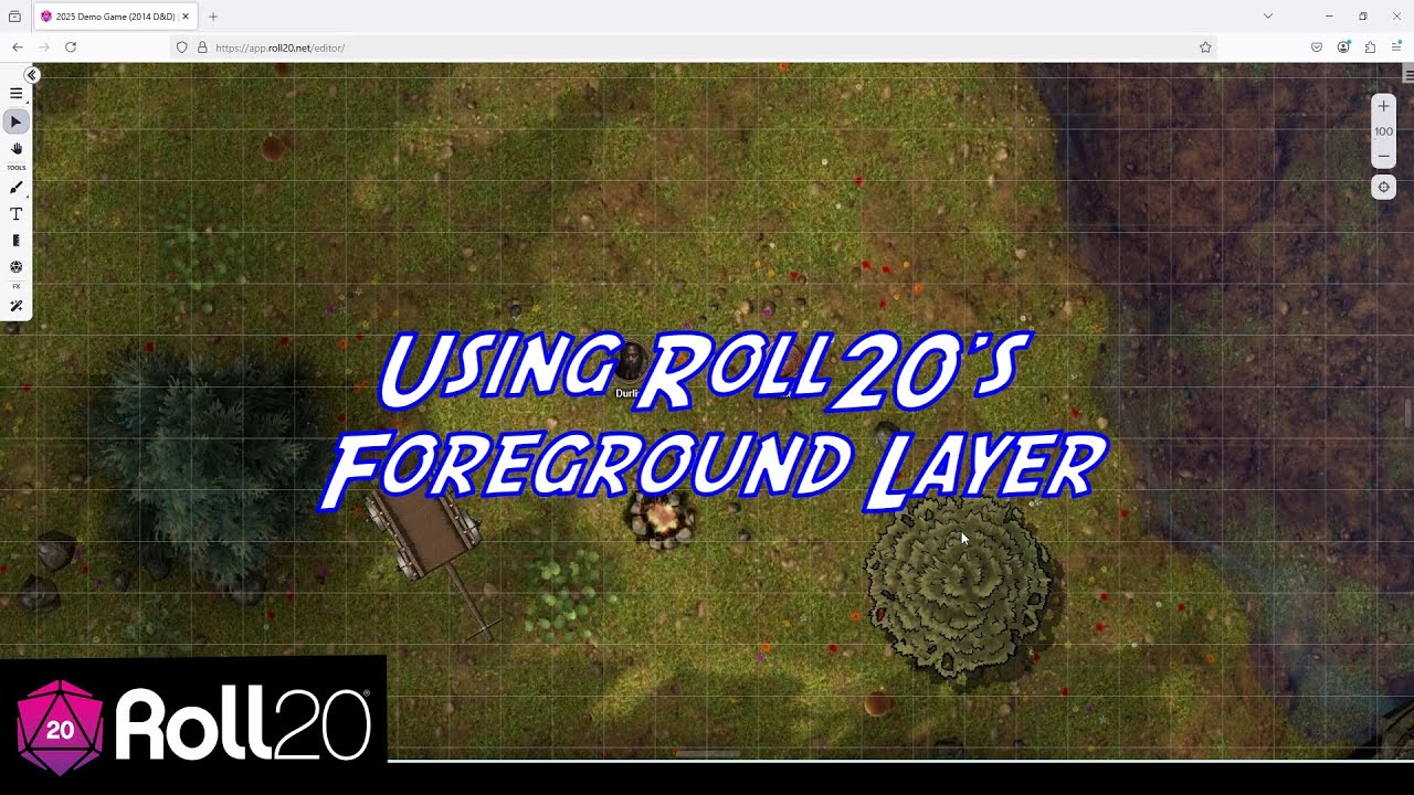 Using Roll20 S Foreground Layer Youtube