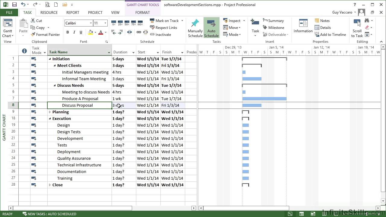 Microsoft Project For Software Developers Tutorial Creating And