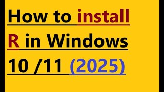 How To Install R In Windows 11 C Plus Mp3 Music & Mp4 video downloads