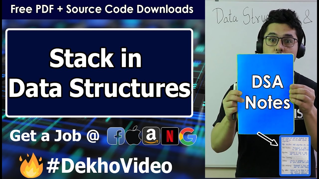Introduction To Stack In Data Structures Youtube