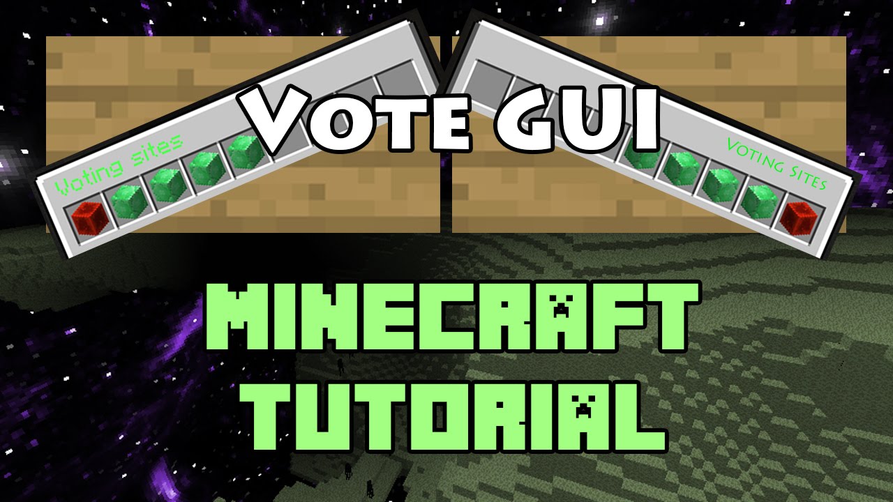 Vote Gui Plugin Tutorial Minecraft 1 8 Youtube