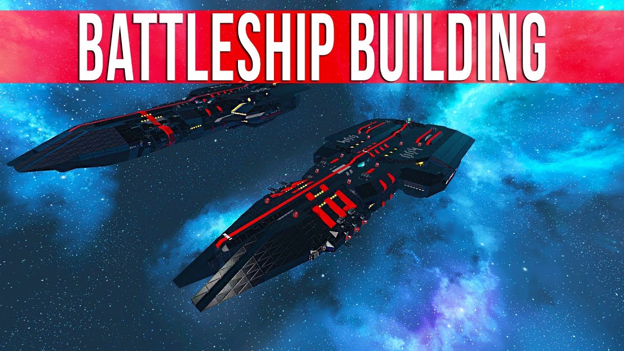 Space Engineers Battleship Building Youtube
