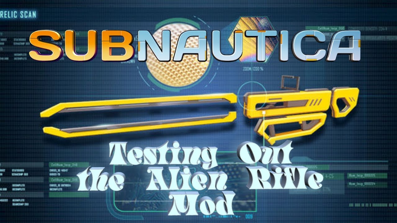 Subnautica Testing Out The Alien Rifle Mod Youtube