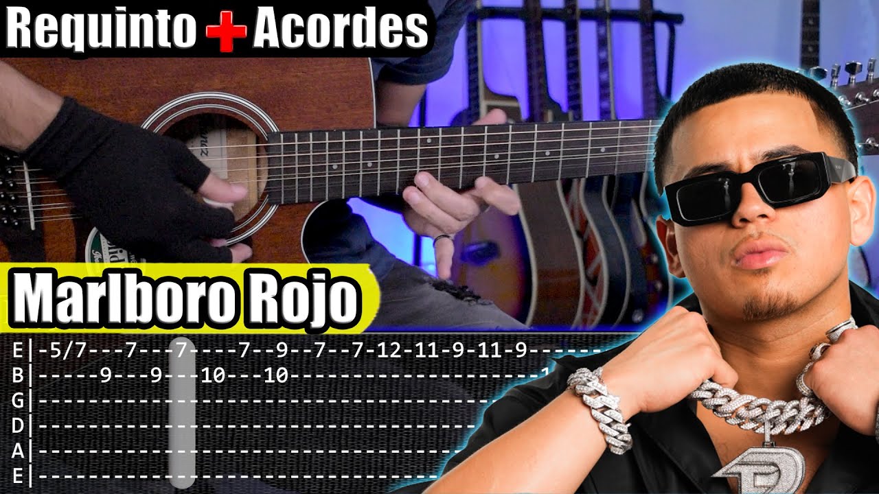 Marlboro Rojo Fuerza Regida Requinto Acordes Tabs Tutorial