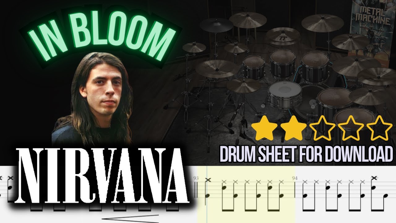 Nirvana In Bloom Drum Track Sheet Midi Youtube