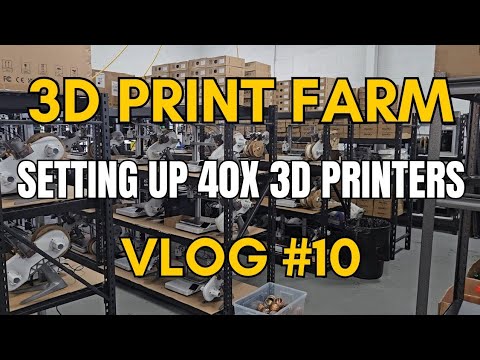 3d Print Farm Vlog 10 Setting Up 40x Bambu A1 Combo Printers Youtube