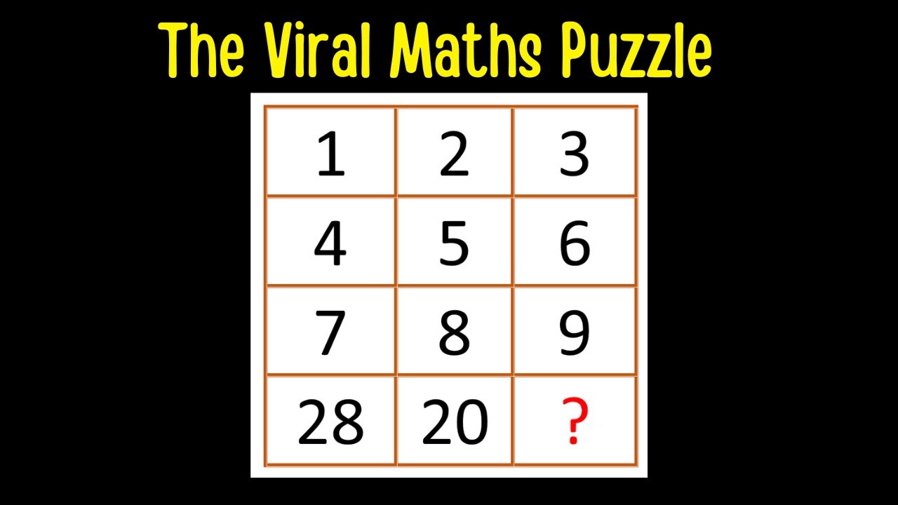 A Viral Maths Puzzle Youtube