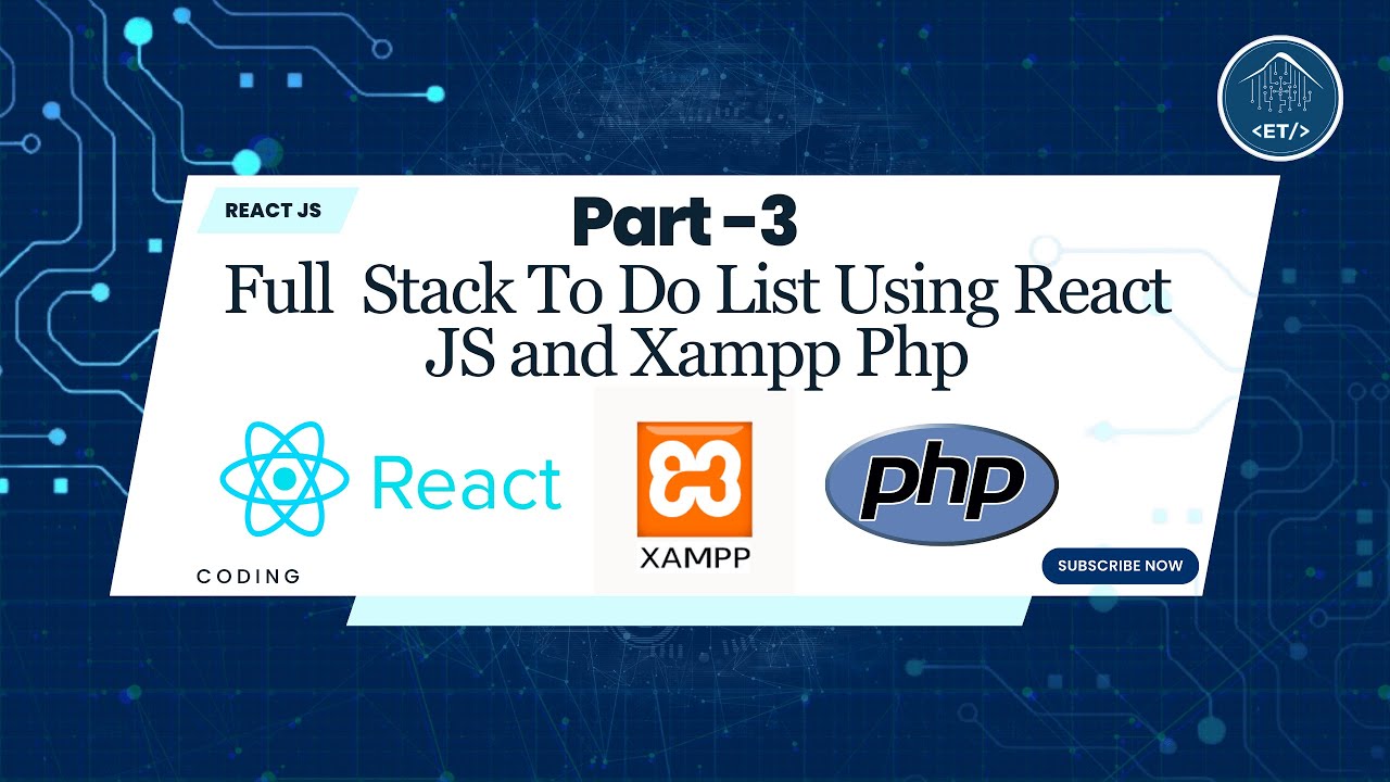 Building A To Do Application With React Js Xampp And Php Step By