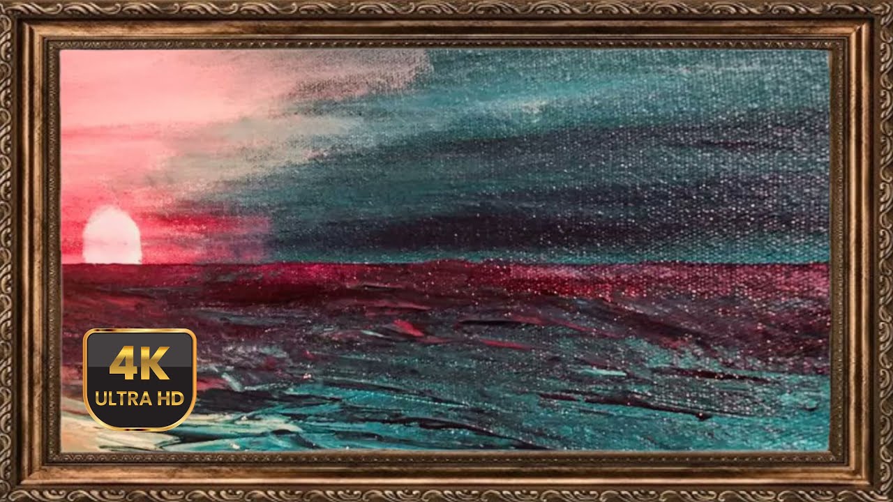 The Art Corner Tv 4k Sunset Art Framed Tv I Art No Music Frame Tv
