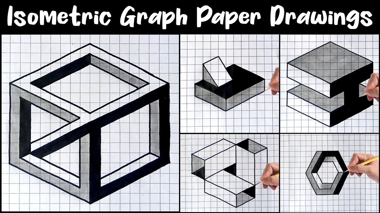 Isometric Graph Paper Drawings Isometric Drawing 3d Isometric Paper