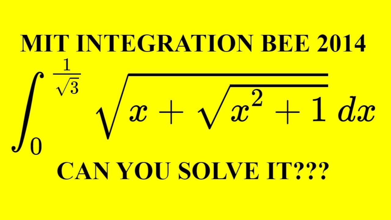 Mit Integration Bee 2014 19 Youtube