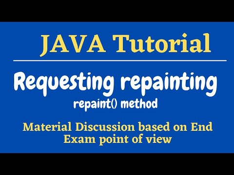 Requesting Repainting Repaint Method Java Applets Java