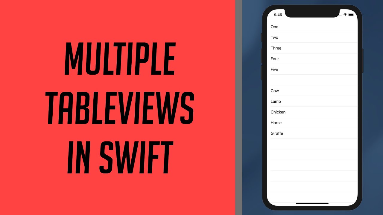 How To Use Multiple Tableviews In A Single View Controller Youtube